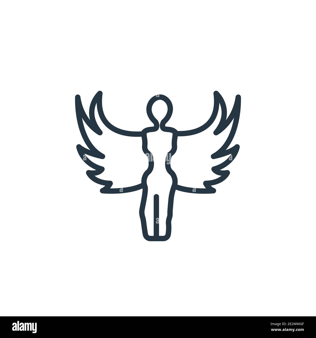 Symbol für Harpy Outline Vector. Dünne Linie schwarze Harpie Symbol ...