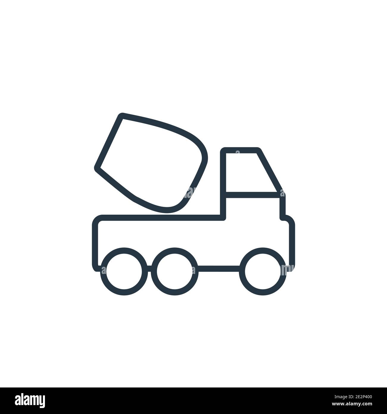 Vektorsymbol für konkrete Umrisse. Dünne Linie schwarz Beton Symbol ...