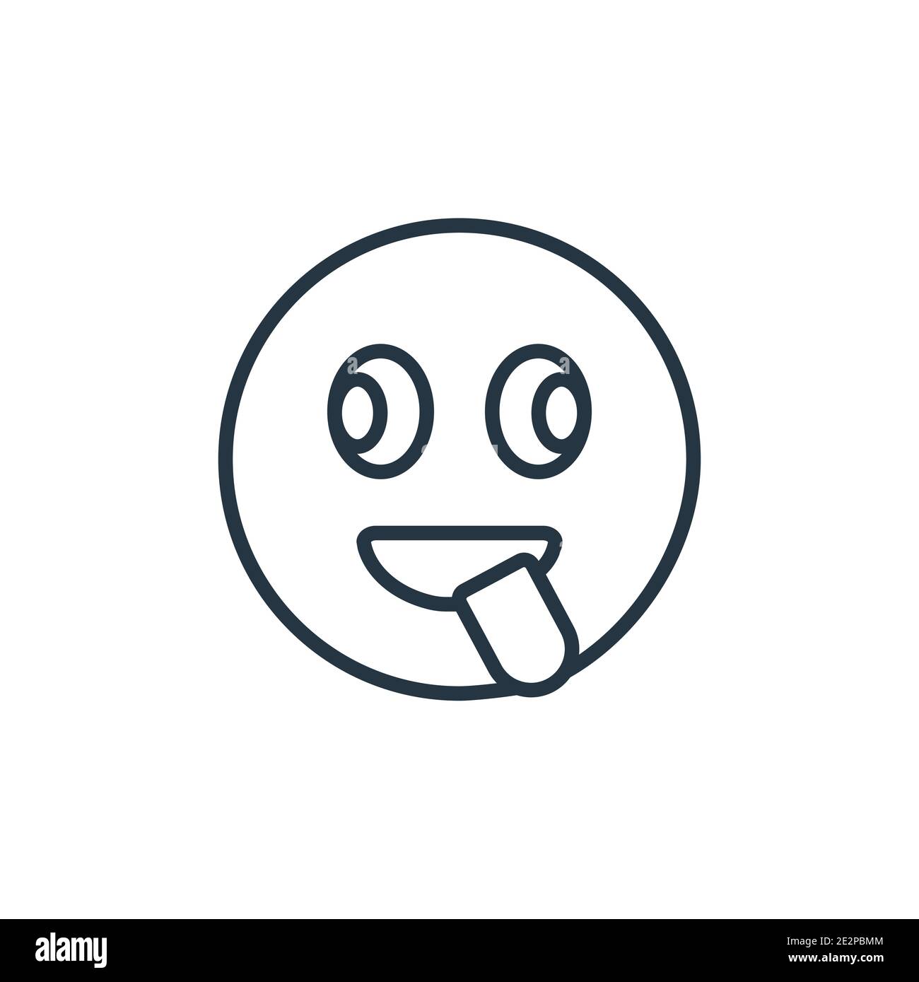 Dumme emoji Umriss Vektor-Symbol. Dünne Linie schwarz dumm emoji-Symbol ...