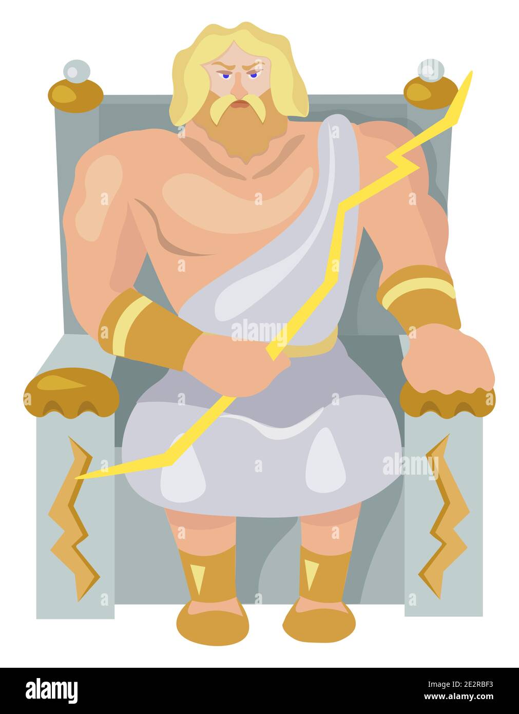Vektor-Cartoon-Kunst eines olympischen gottes zeus Stock-Vektorgrafik ...