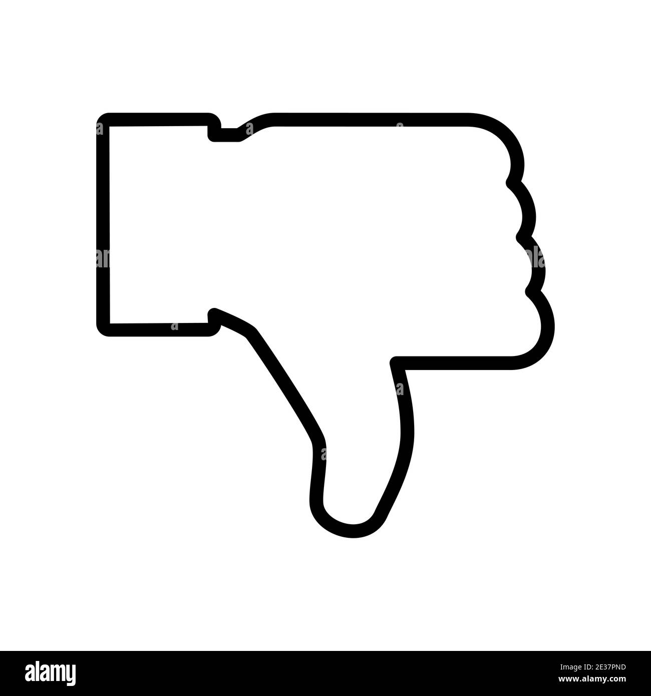 Daumen nach unten Symbol, wie Finger Vektor Illustration Zeichen ...