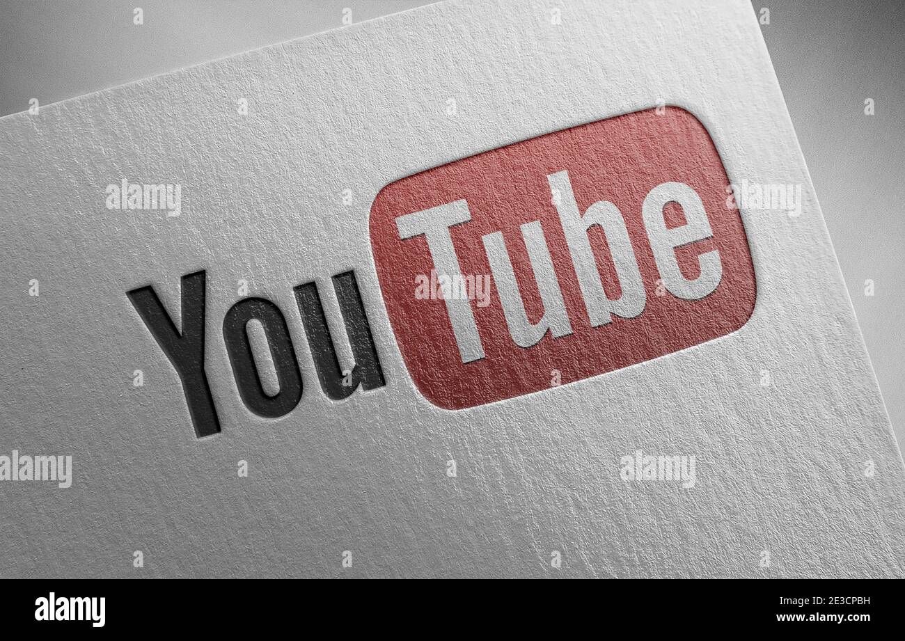 Youtube logo symbol -Fotos und -Bildmaterial in hoher Auflösung – Alamy