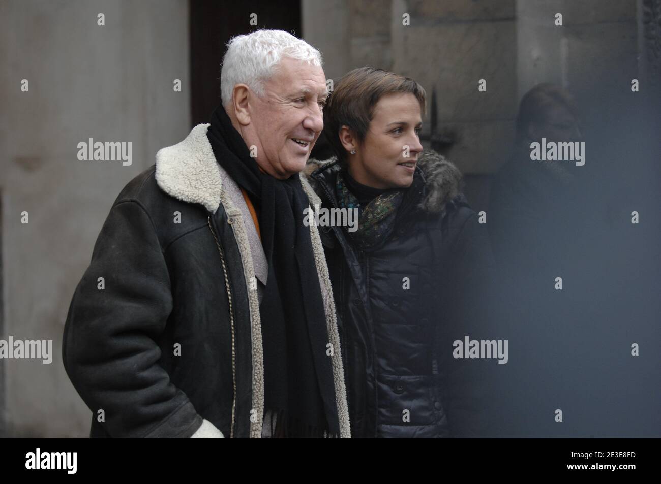 Stephane Collaro et sa compagne quittent l'eglise de Saint-Germain des ...