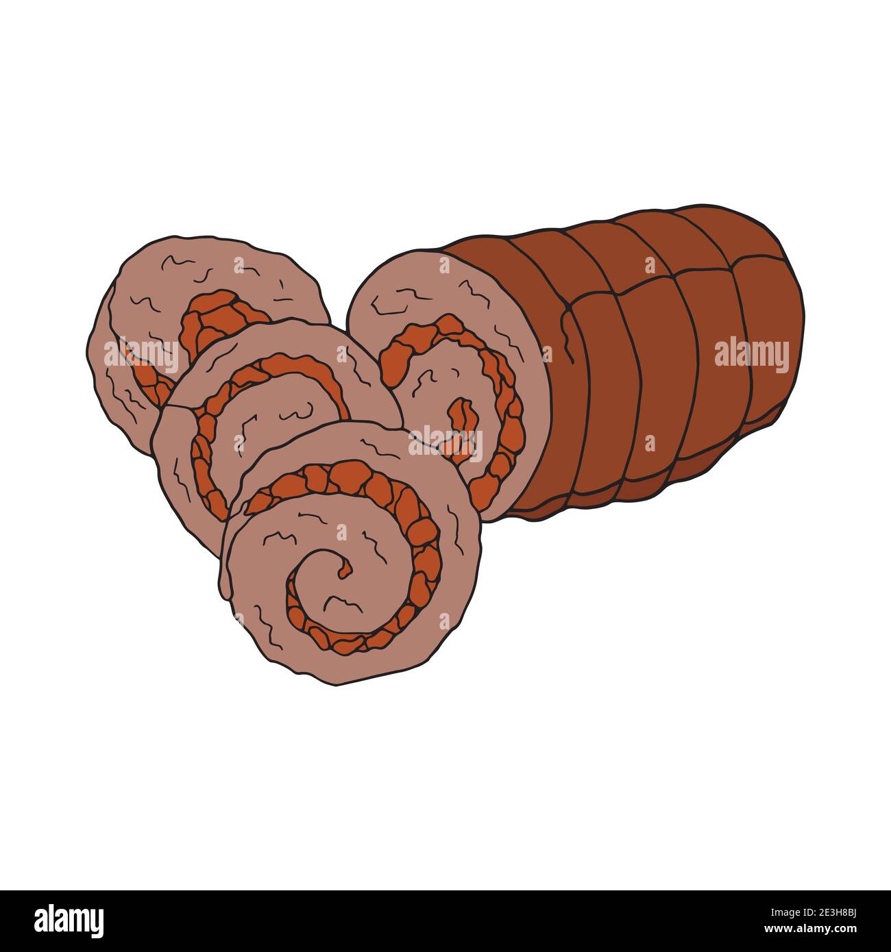 Hand drawn illustration drawing pork Stock-Vektorgrafiken kaufen - Alamy