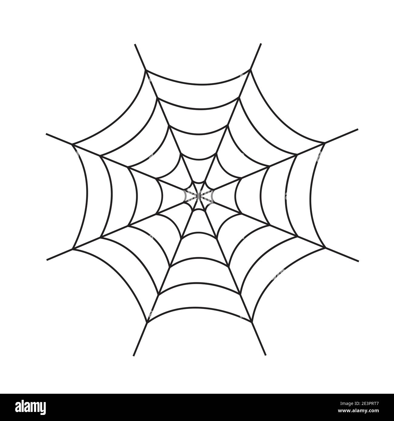 Spider Web Spinnennetz Vektor-Symbol, Spiderweb Grenze Kreis Cartoon ...