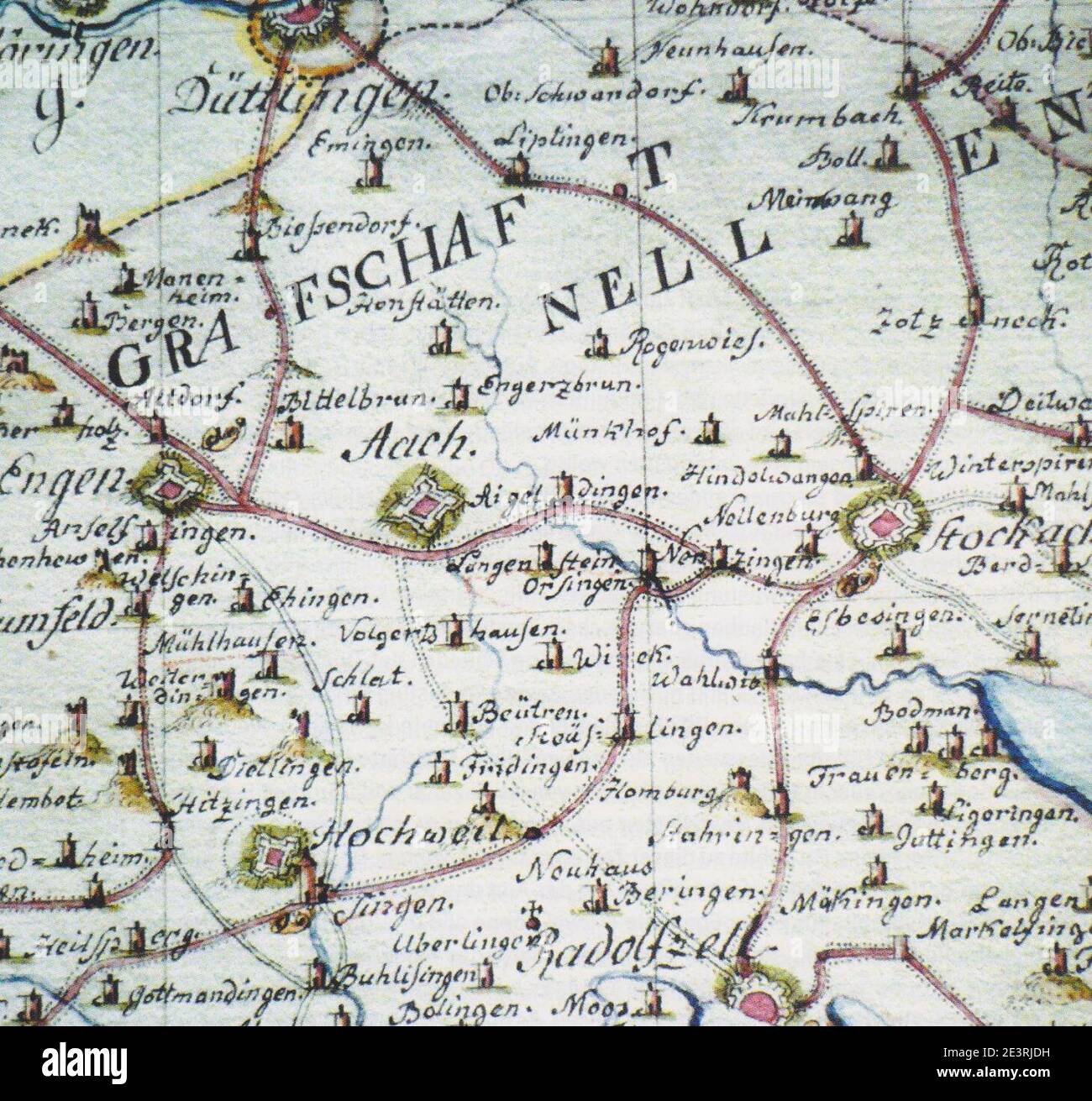 Karte der grafschaft nellenburg 18 jh -Fotos und -Bildmaterial in hoher ...