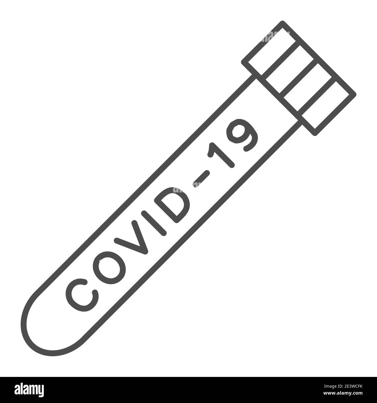 Coronavirus-Reagenzglas dünne Linie Symbol, Coronavirus-Infektion ...