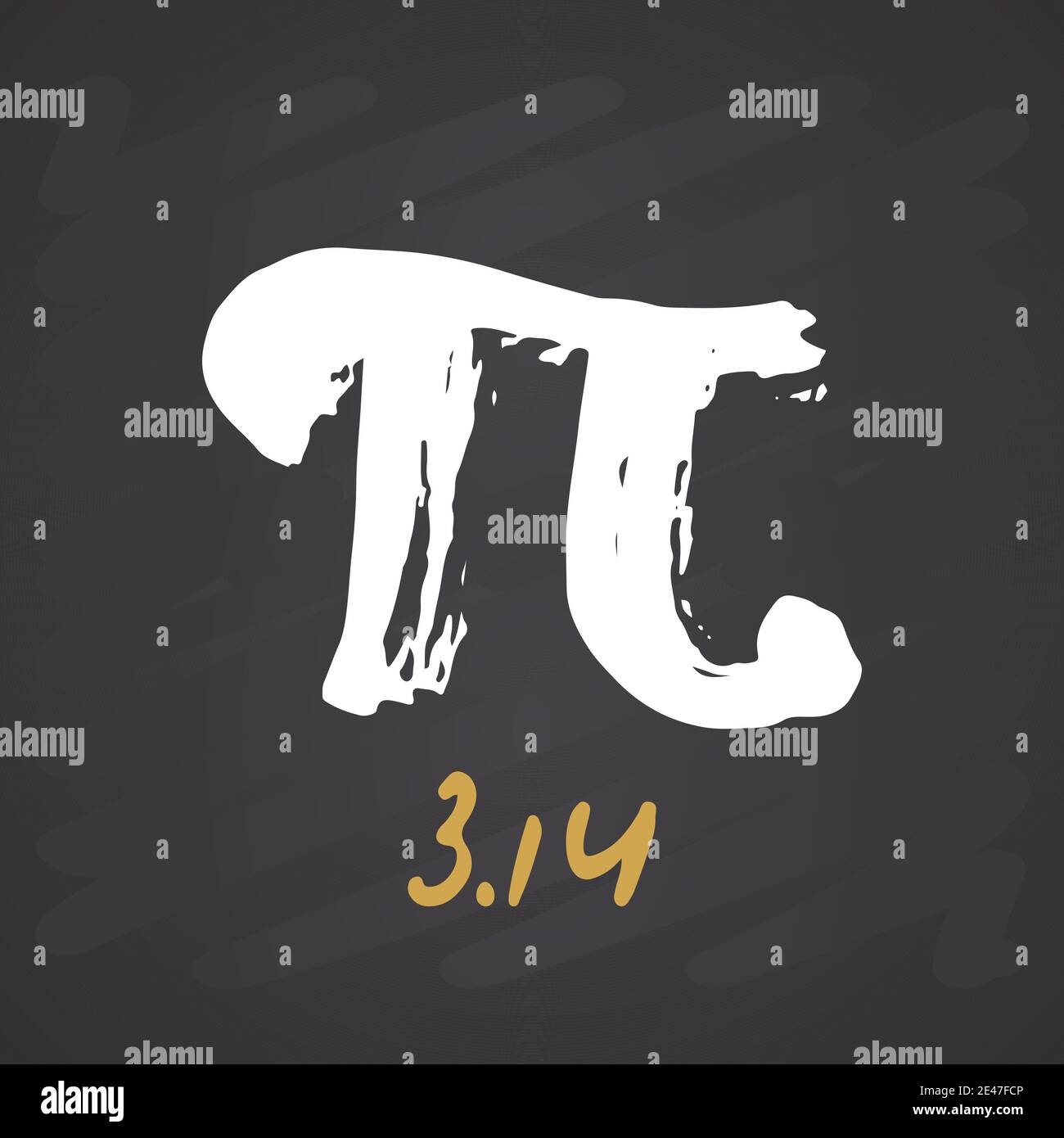 Symbol für Pi Hand gezeichnet Symbol, Grunge kalligrafischen ...