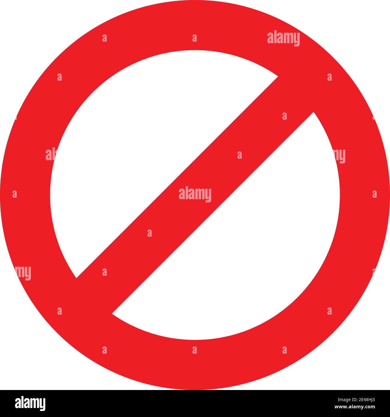 Stopp kein Eingabezeichen und kein Symbol Stock-Vektorgrafik - Alamy