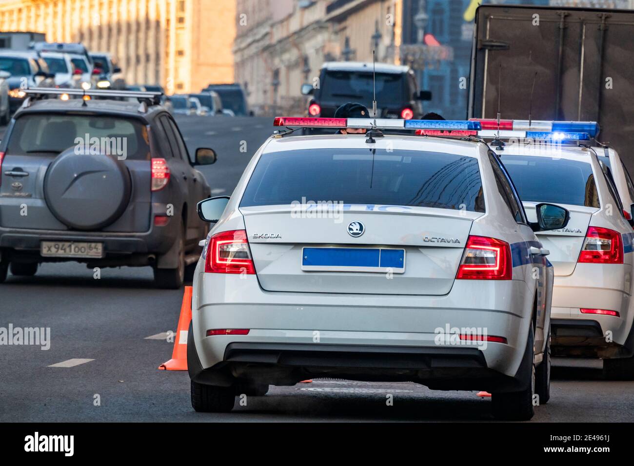 Polizeiauto Moskau Stockfotos und -bilder Kaufen - Alamy