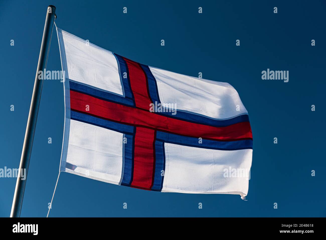 Flag of faroe islands -Fotos und -Bildmaterial in hoher Auflösung – Alamy
