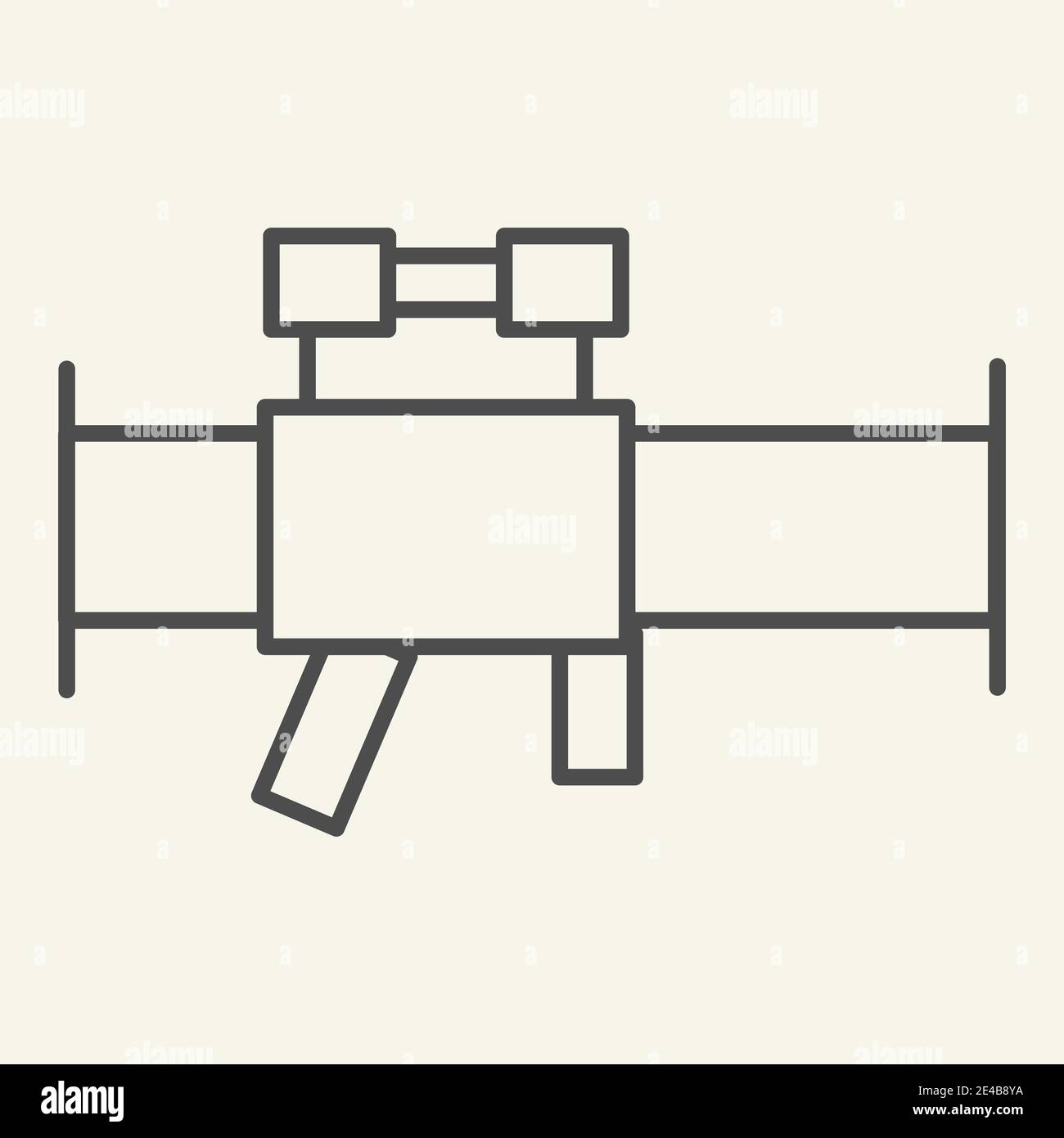 Bazooka-Symbol für dünne Linien. Raketenwerfer Vektor-Illustration ...