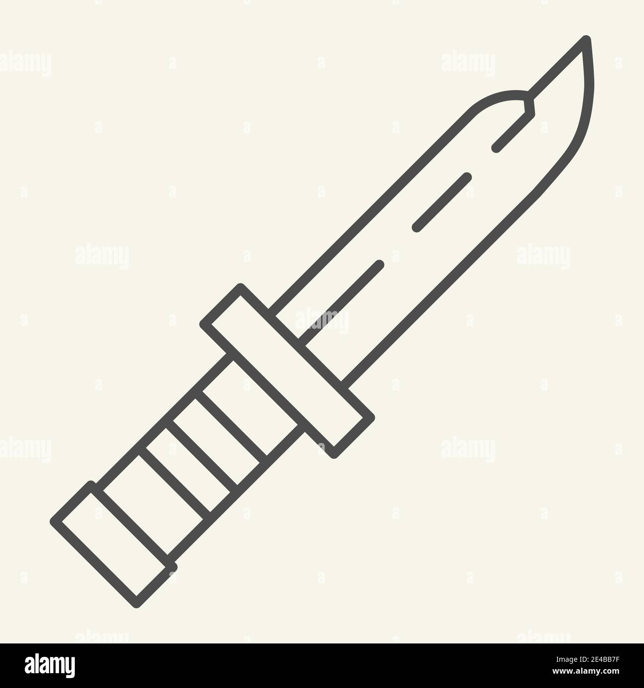 Army Messer dünne Linie Symbol. Militärische Messer Vektor-Illustration ...