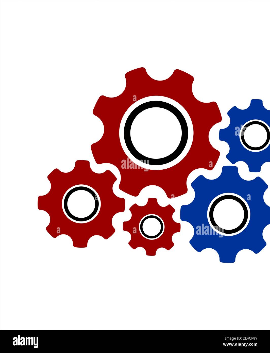 Einfache 5 bunte Getriebe Vektor Illustration und Symbol Stock ...