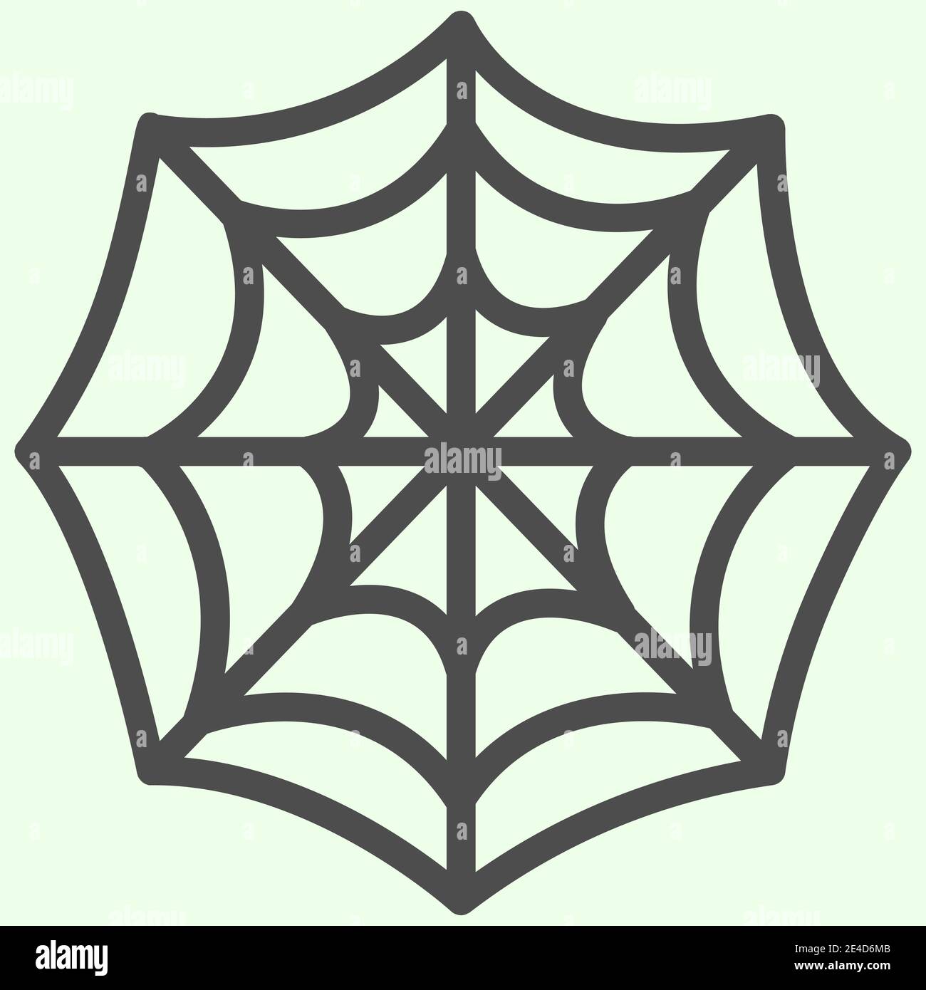 Spinnennetz-Symbol. Spooky Spinne Netz Umriss Stil Piktogramm auf ...