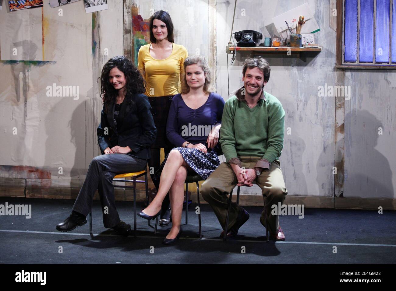 Sarah Biasini, Benjamin Bellecour und Rachel Arditi während einer ...
