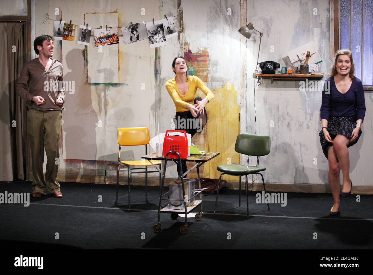 Sarah Biasini, Benjamin Bellecour und Rachel Arditi während einer ...