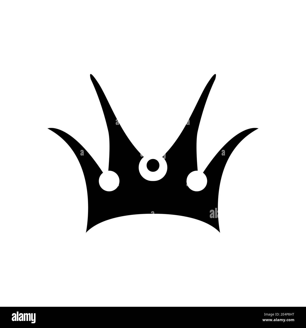 Krone Symbol in trendigen flachen Stil isoliert auf weißem Hintergrund ...