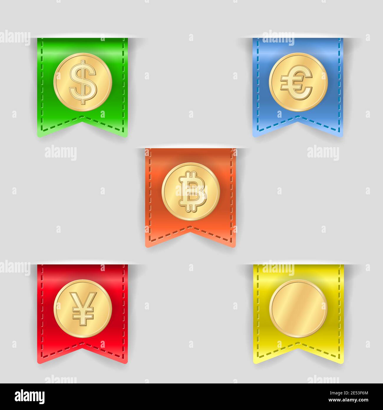 Bargeld Symbole zahlen erhalten und Geld isoliert-Vektor-Illustration ...