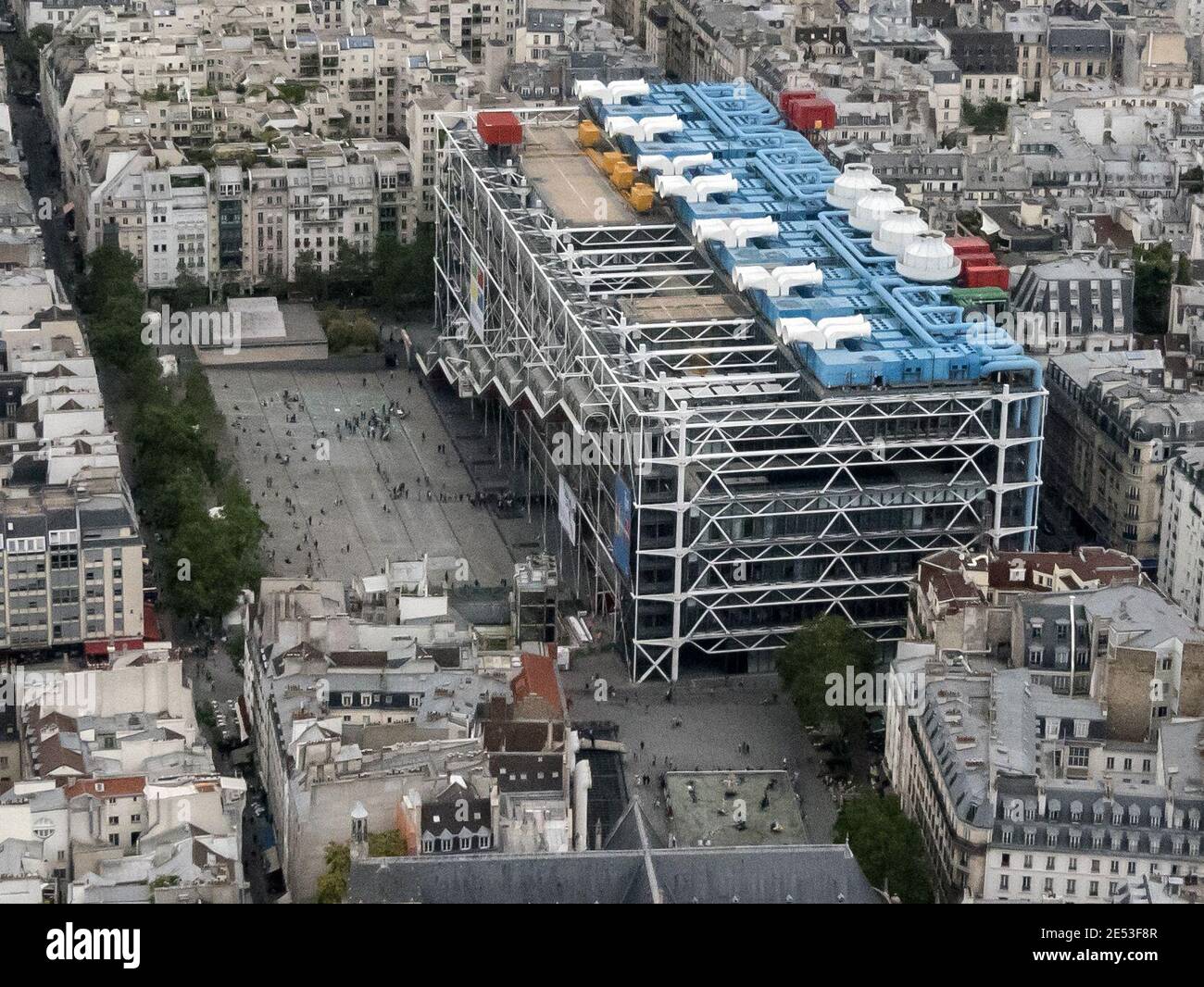 Luftbildaufnahme vom 10. Juli 2018 des Centre Georges Pompidou in Paris ...