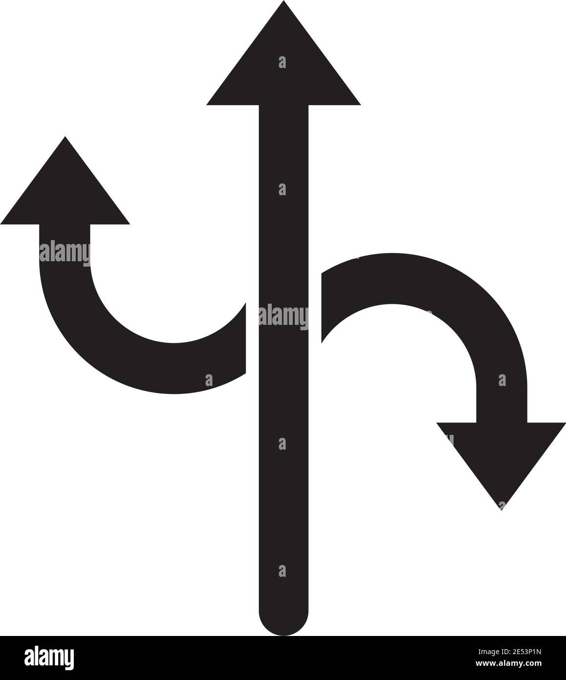 Pfeil Weg Pfad Symbol Logo Design Inspiration Vektor Vorlage Stock ...