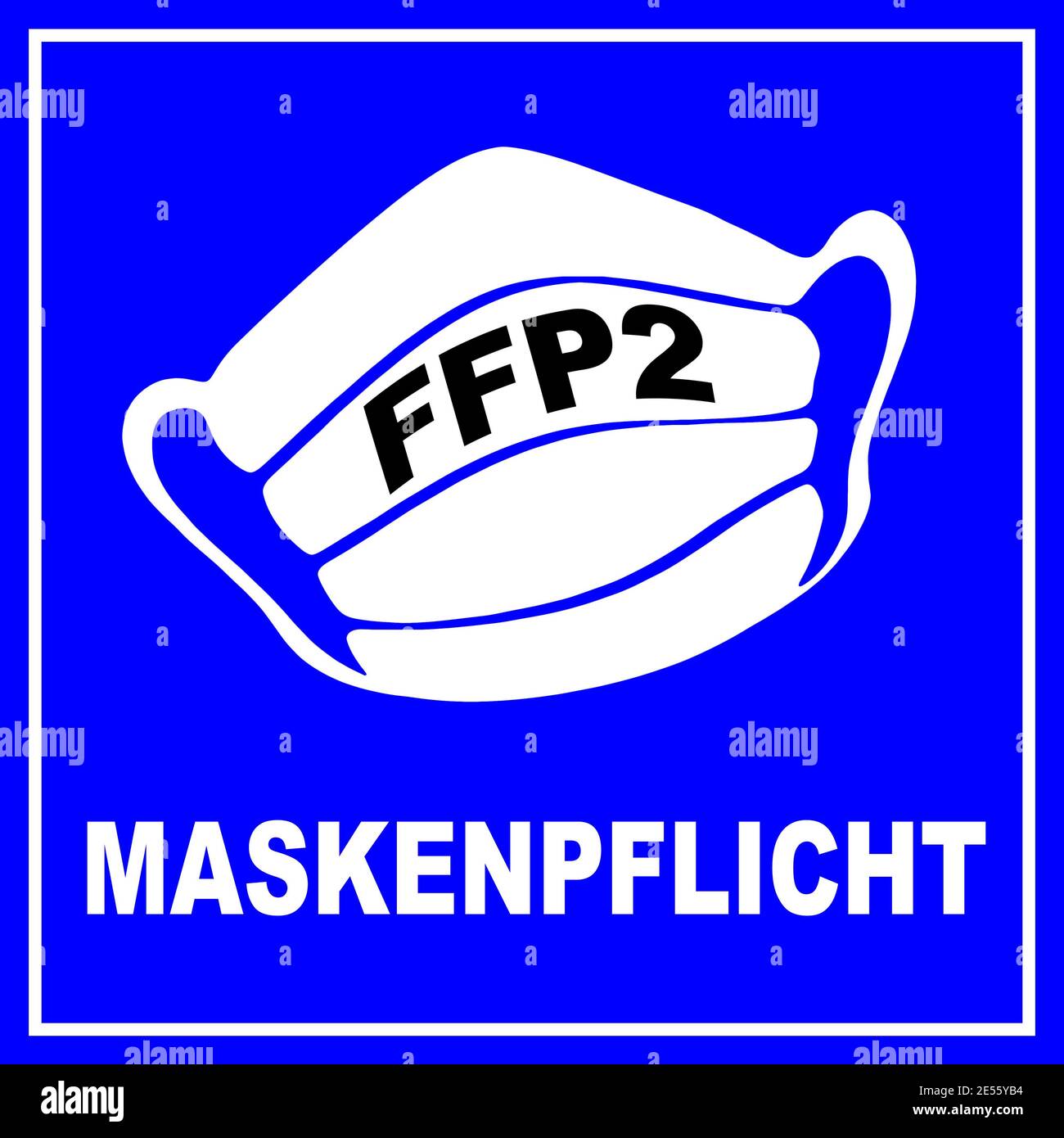Maskenflicht und Symbol FFP2 Maske Stockfotografie - Alamy