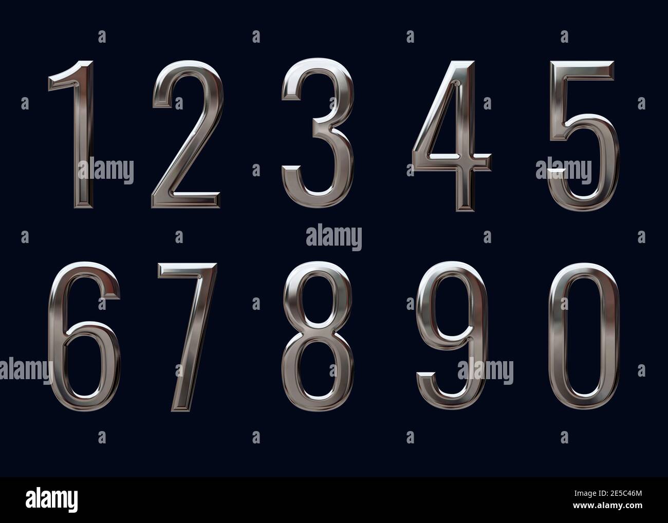 Grafik Der Zahlen 1 Bis 9 Stockfotos und -bilder Kaufen - Alamy