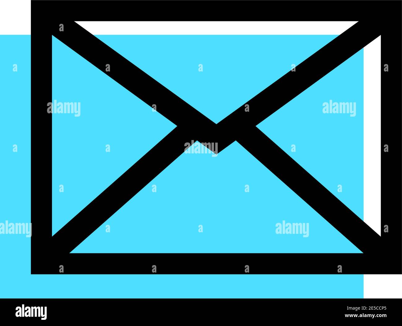 Briefumschlagsymbol auf weißem Hintergrund isoliert. Vektor-isolierte ...