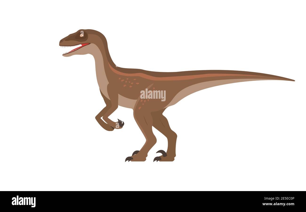 Velociraptor Dinosaurier. Vektor-Illustration eines prähistorischen ...
