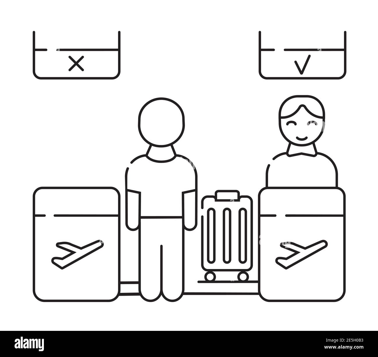 Check in zone Stock-Vektorgrafiken kaufen - Alamy