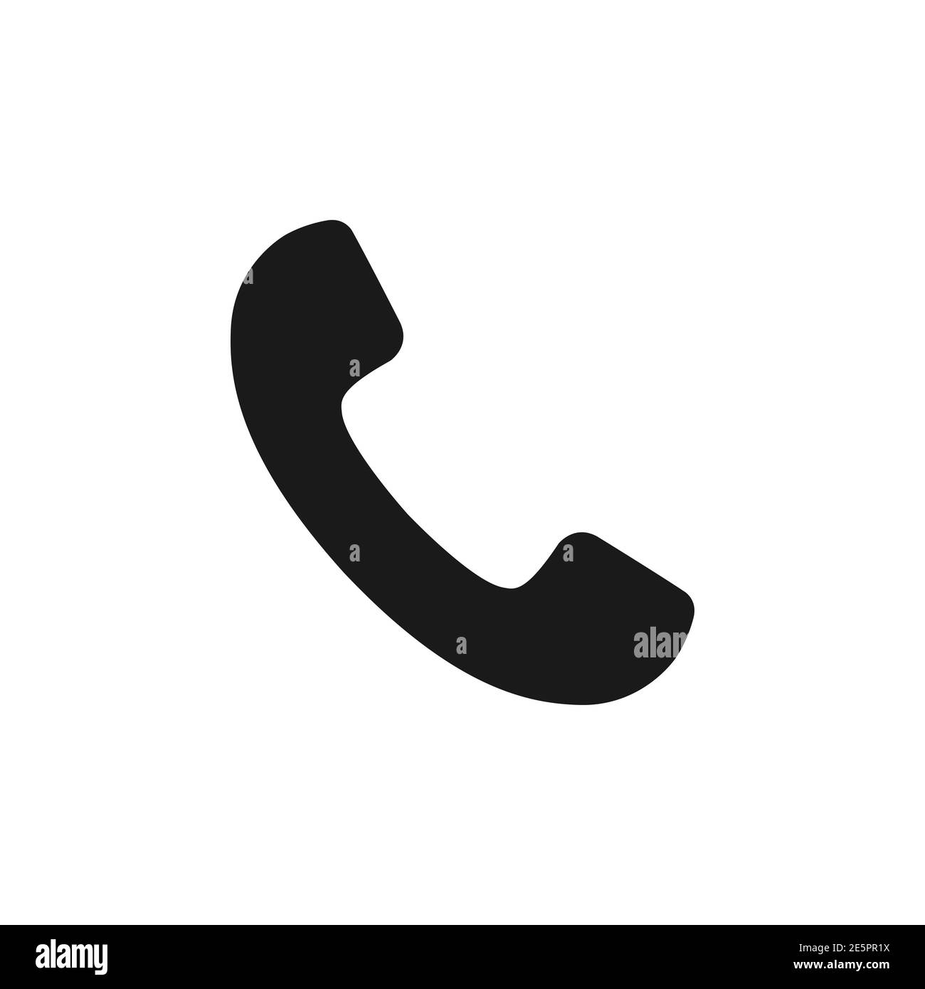 Telefonanruf-Symbol. Schwarze Kontur des alten Symbols des Mobilteils ...