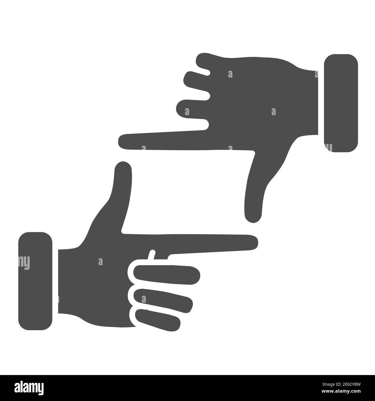 Hände in Fotorahmen Geste solide Symbol, Gesten Konzept, menschliche Hände tun Zuschneiden ...