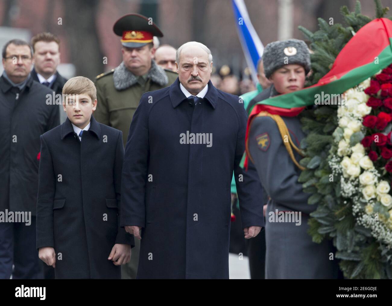 Belarus President Alexander Lukashenko Son Stockfotos und -bilder ...