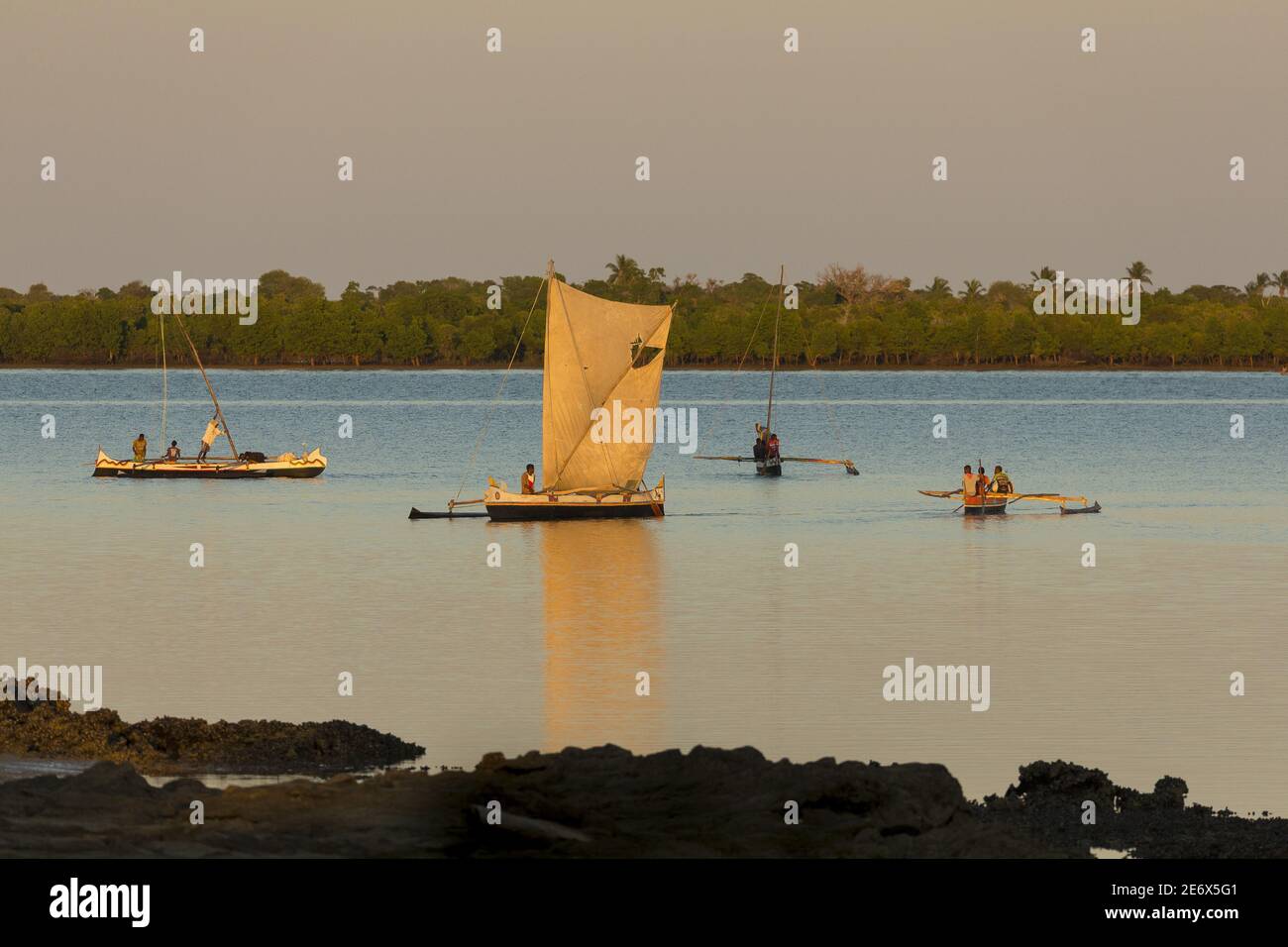 Madagaskar, Menabe Region, Belo-sur-Mer, Mosambik Kanal, Vezo Fischer ...