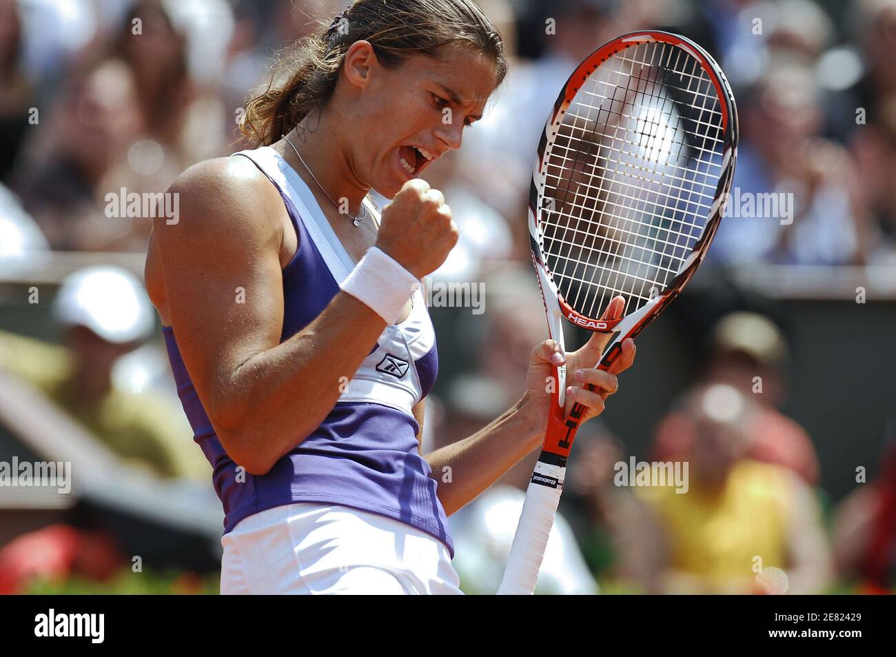 Die französische Amelie Mauresmo besiegte am 2. Juni 2007 in der Roland ...