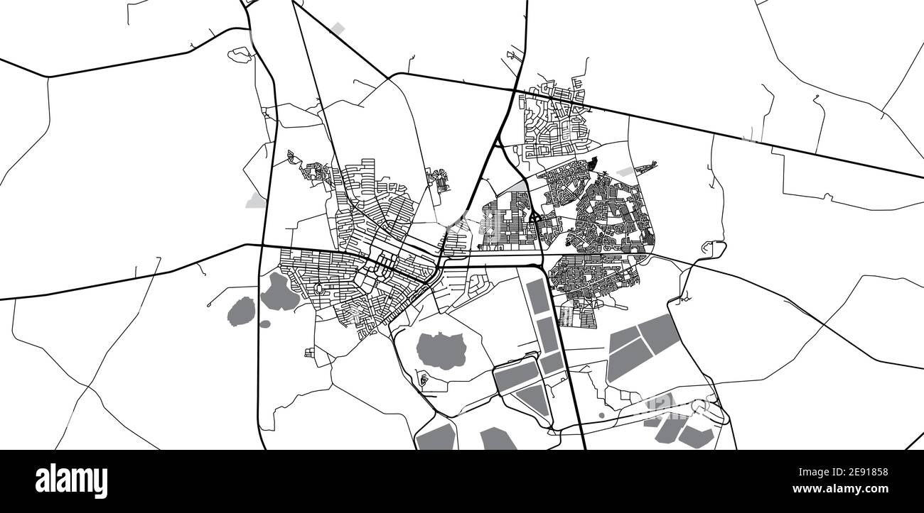 Städtischer Vektor Stadtplan von Welkom, Südafrika Stock-Vektorgrafik ...
