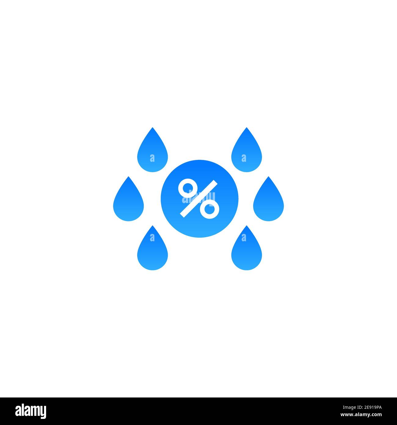 Symbol „Feuchtigkeit“. Symbol für Vektortemperatur trockene Luft ...