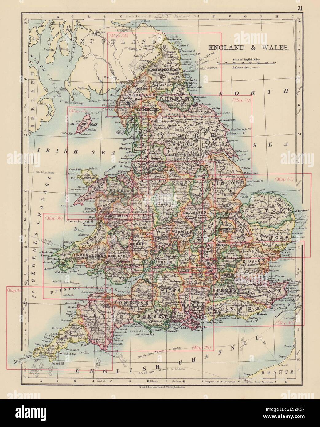 England counties map -Fotos und -Bildmaterial in hoher Auflösung – Alamy