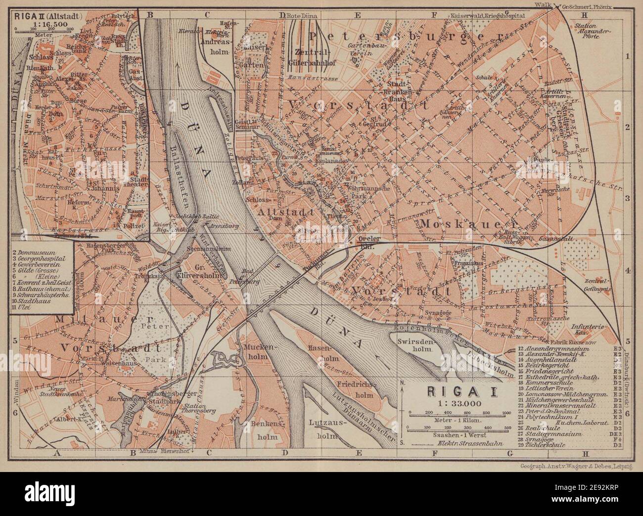 Riga Stadtplan Stockfotos und -bilder Kaufen - Alamy