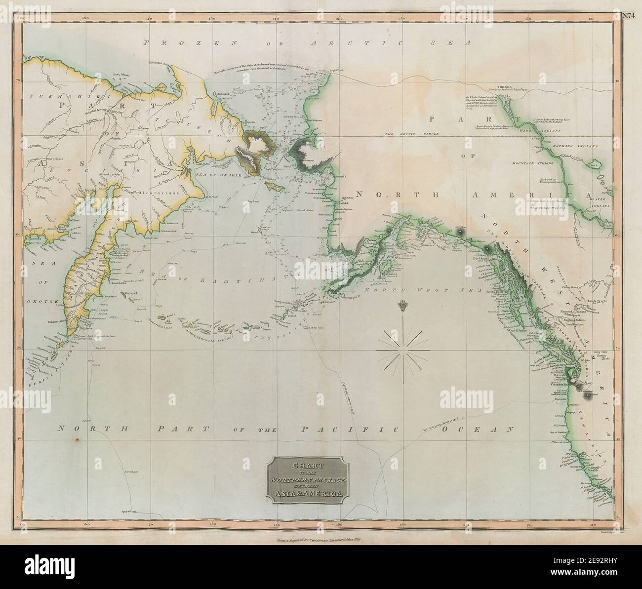 „Chart of the Northern Passage between Asia & America“. THOMSON 1817 ...