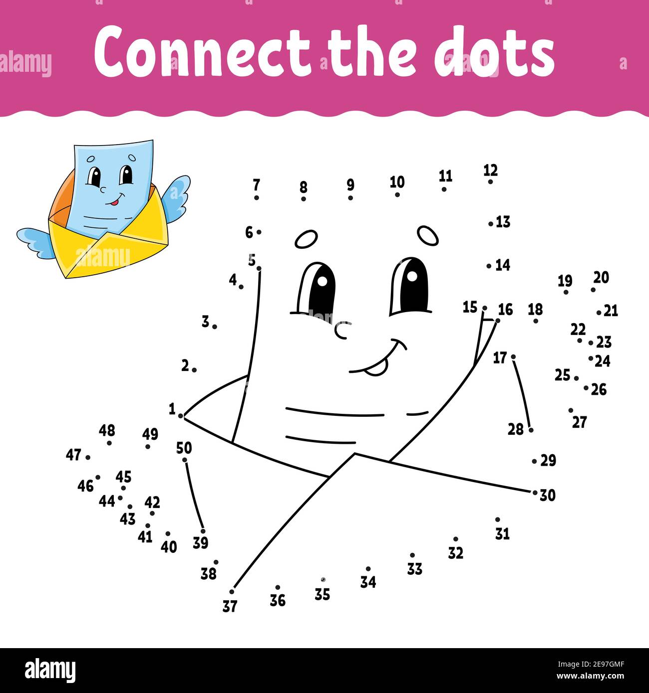 Punkt zu Punkt Spiel. Zeichnen Sie eine Linie. Valentinstag. Für Kinder ...