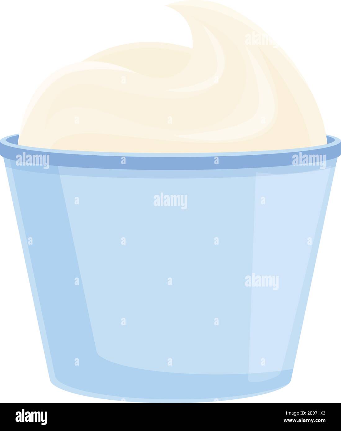 Symbol für saure Sahne. Cartoon von Milch saure Sahne Vektor-Symbol für ...