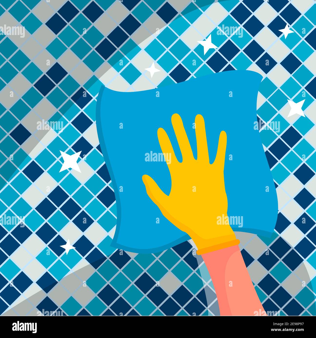 Mit einem tuch abwischen Stock-Vektorgrafiken kaufen - Alamy