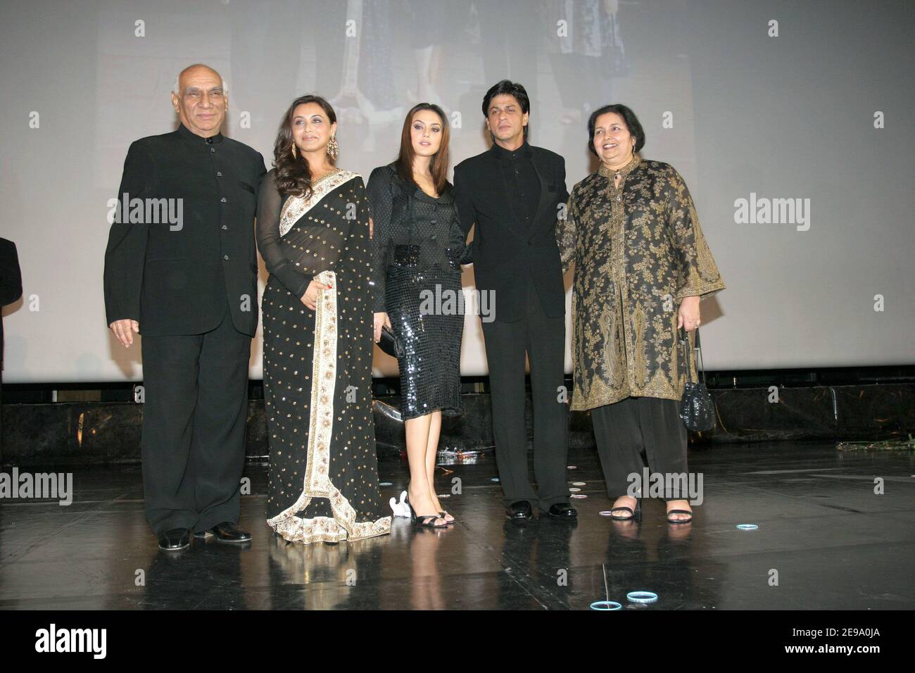 Der indische Regisseur Yash Chopra, die indische Schauspielerin Preity ...