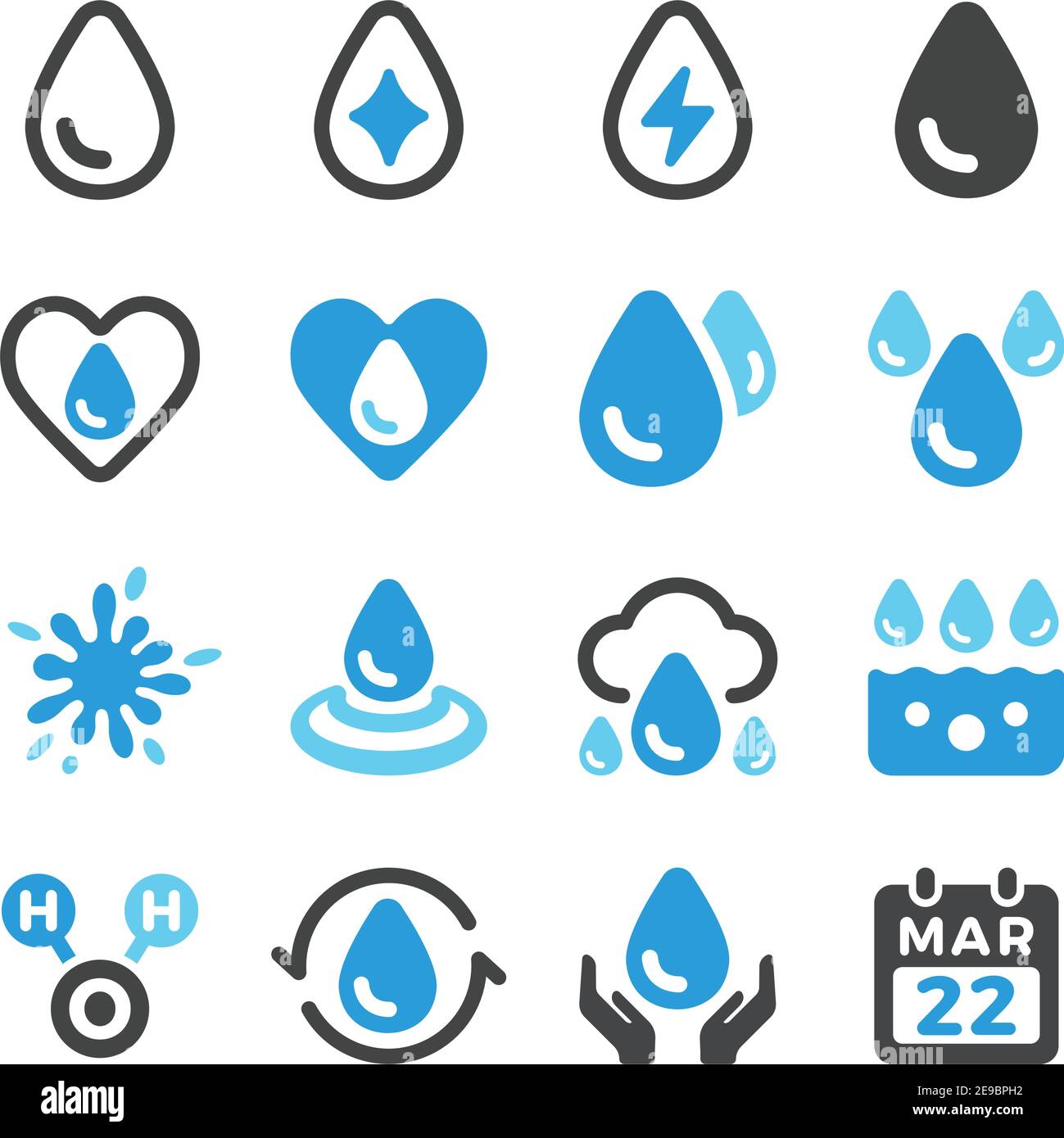 Wasserquelle symbol Stock-Vektorgrafiken kaufen - Alamy