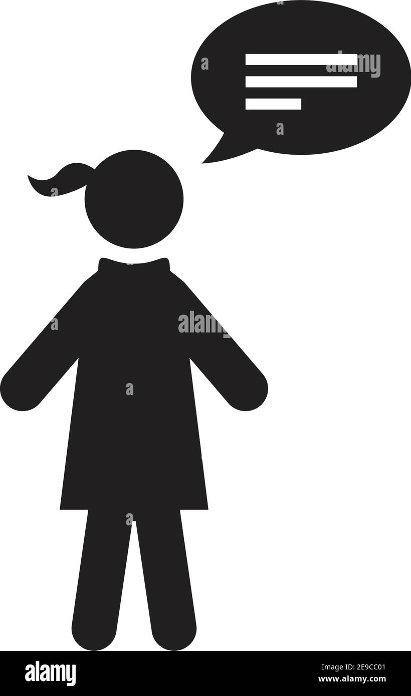 Meeting Icon Vektor weibliche Person Profil Avatar mit Sprechblase ... Meeting Icon Vektor weibliche Person Profil Avatar mit Sprechblase ...