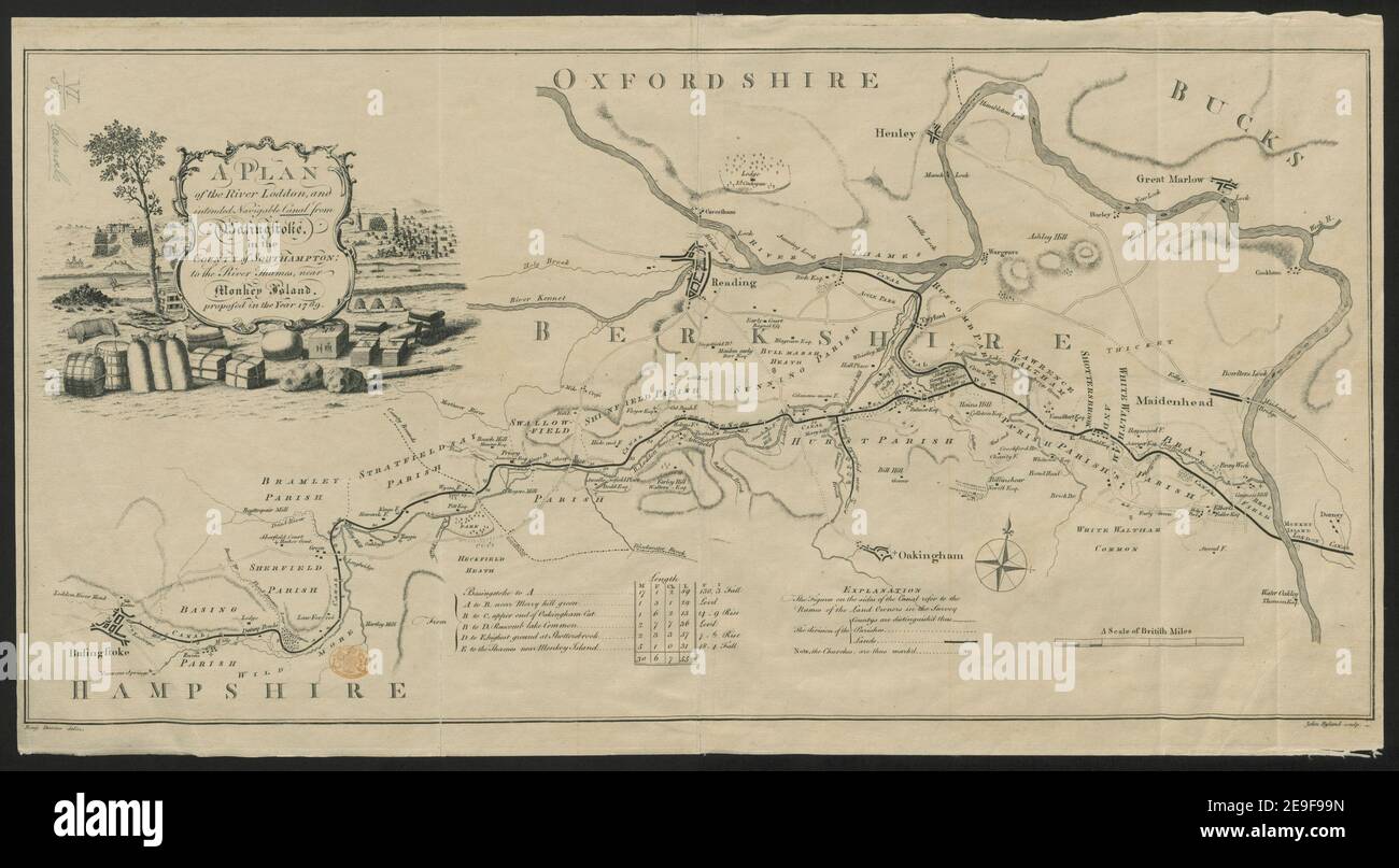 A Plan of the River Loddon, and intended navigable Canal from ...