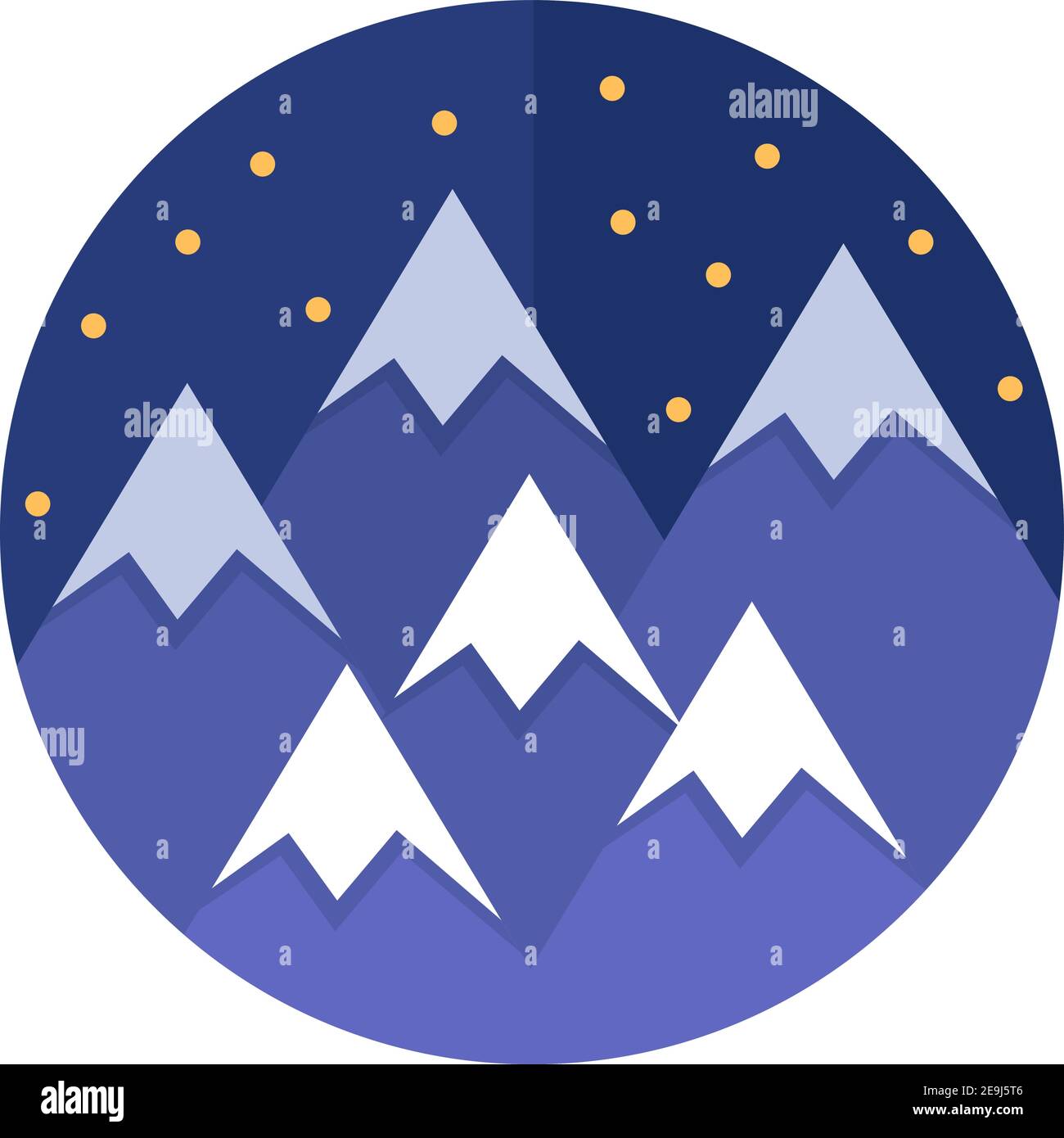 Berge winter sketch Stock-Vektorgrafiken kaufen - Alamy