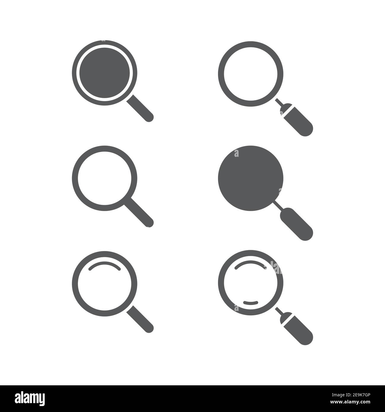 Lupe Lupensymbol, Farbe, Linie, Kontur Vektor-Zeichen, lineare Stil ...