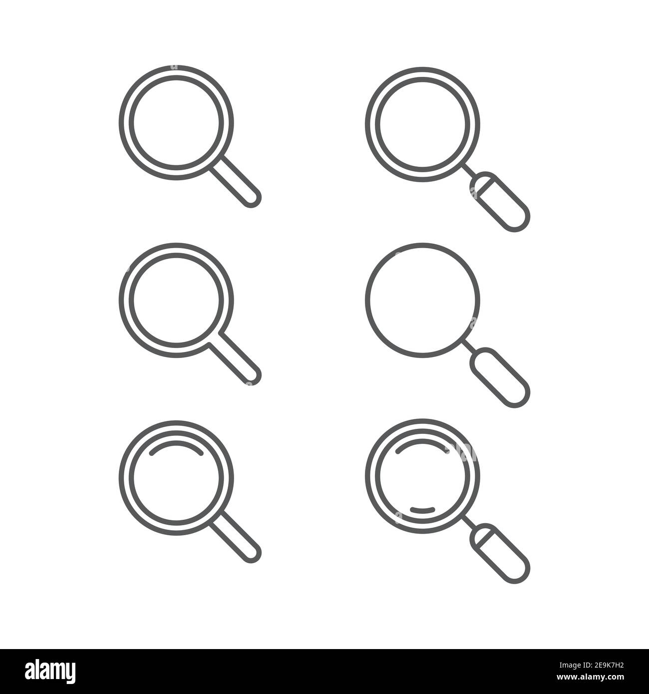 Lupe Lupensymbol, Farbe, Linie, Kontur Vektor-Zeichen, lineare Stil ...